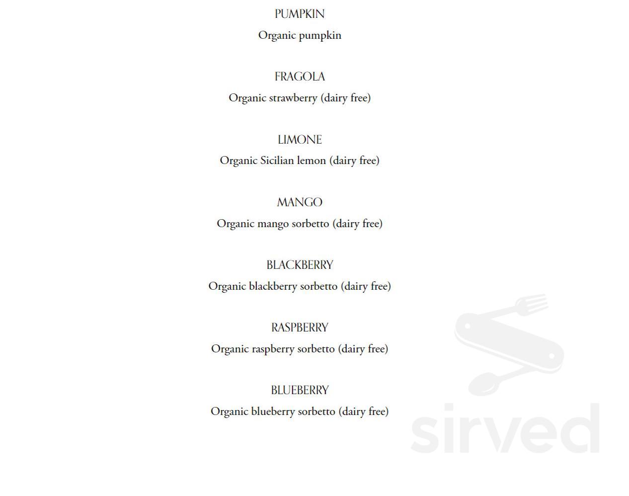 Menu - Lewis Center OH's Gelatolicious | Sirved