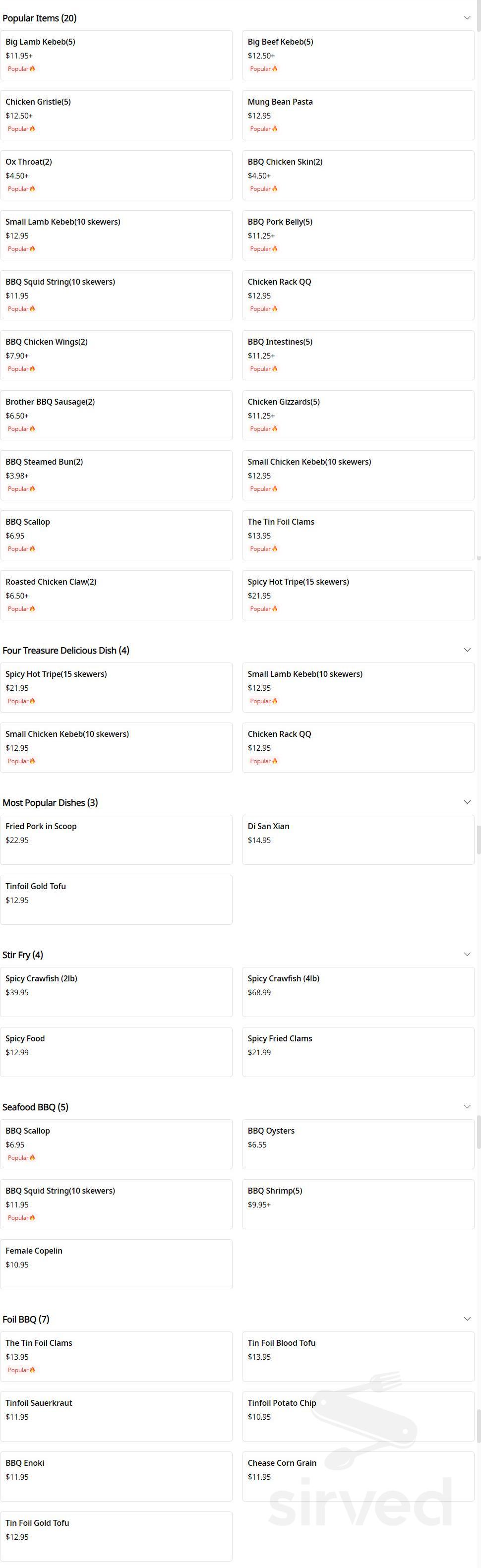 Paramount BBQ Restaurant Shenji BBQ menu in Vancouver, British Columbia ...