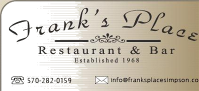 Menu for Frank's Place in Simpson, PA | Sirved