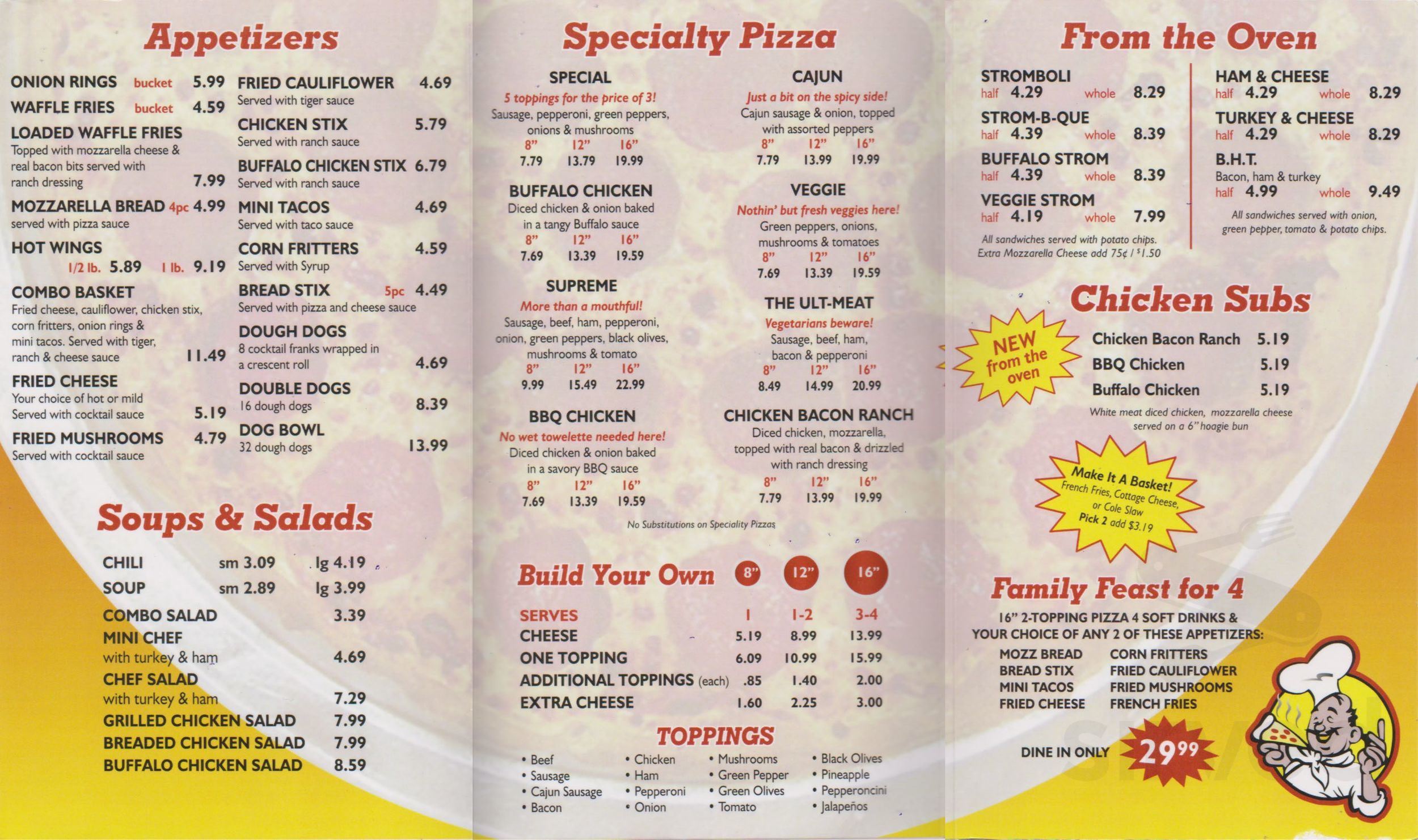 Kipplee's menu in Evansville, Indiana, USA