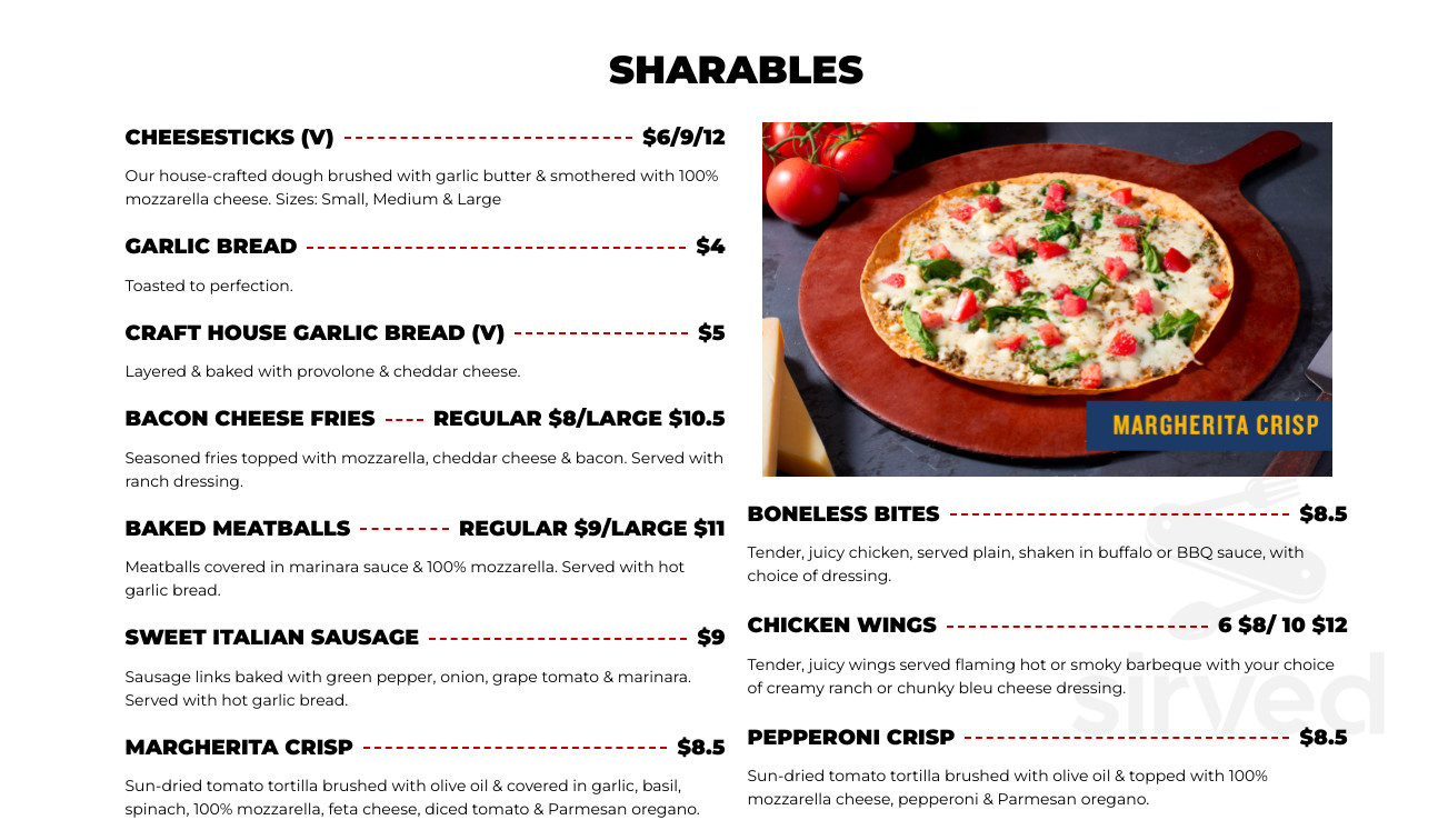 Craft House Pizza- Lawrenceburg menus in Lawrenceburg, Kentucky, United ...