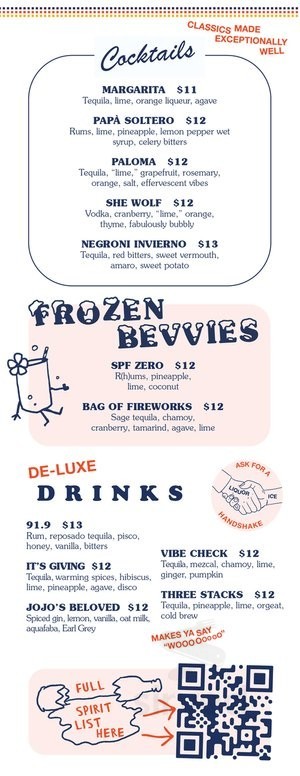 Muchacho menu in Atlanta, Georgia, USA