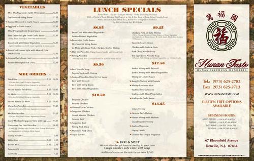 Hunan Taste Chinese Restaurant menu in Denville, New Jersey, USA
