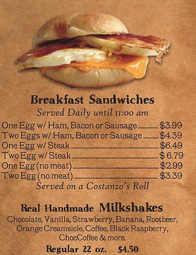 Carson's Deli and Bakery menus in Lockport, New York, United States