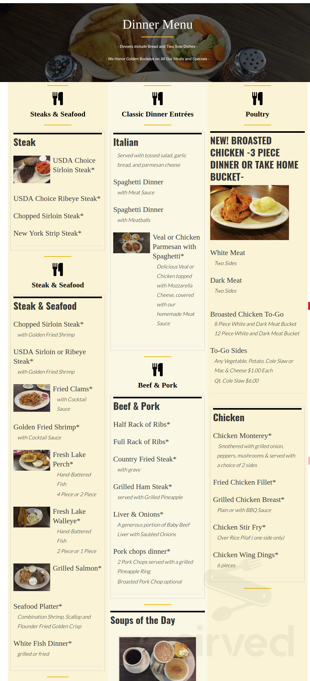 MANSFIELD Family Restaurant Westside menus in Mansfield, Ohio, United ...