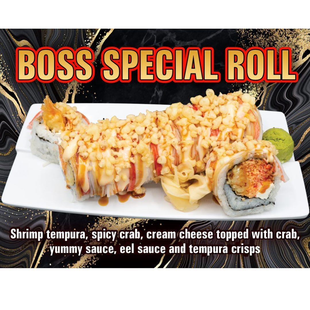Sushi Boss menu in Indianapolis, Indiana, USA