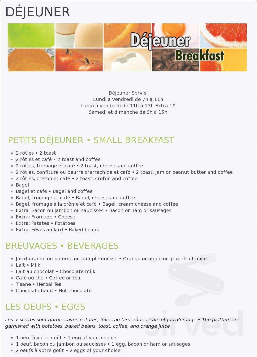New Verdun Restaurant menu in Verdun, Quebec, Canada