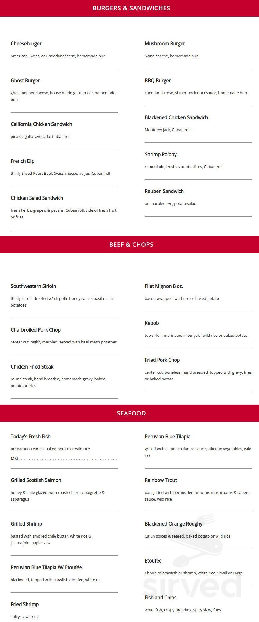 Menu - Arlington TX's Mac's Bar & Grill | Sirved