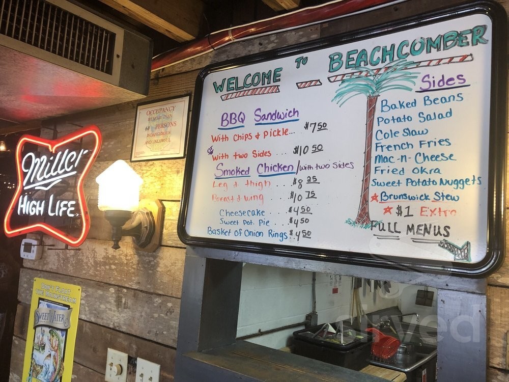 Menu - St Simons Island GA's Beachcomber BBQ & Grill | Sirved