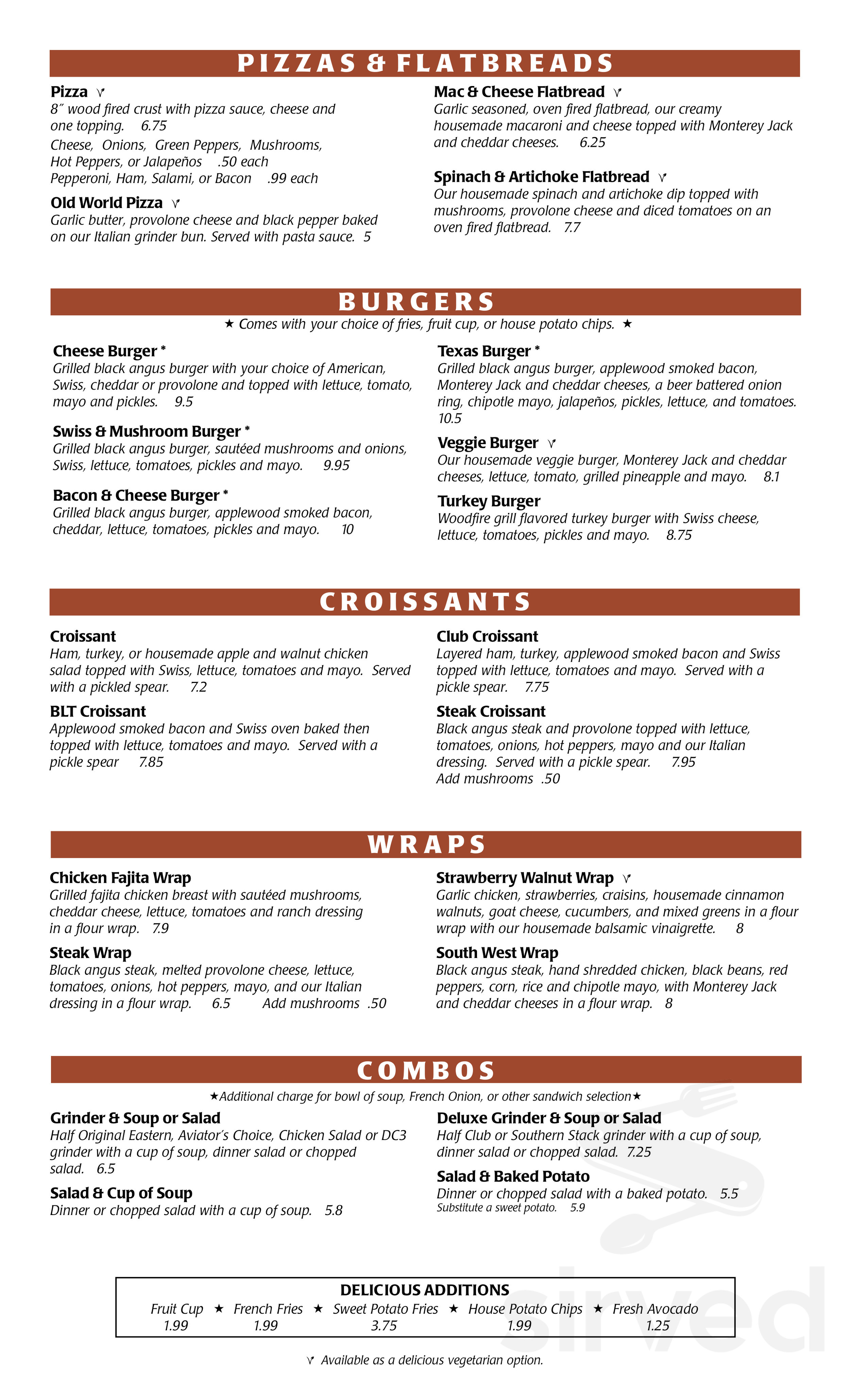 Menu - Hartville OH's Grinders Above & Beyond of Hartville | Sirved