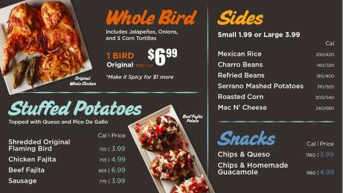 Flaming Bird By H-E-B menu in Copperas Cove, Texas, USA