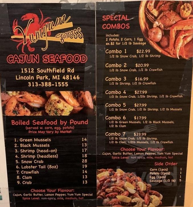 Yum Yum Express menu in Lincoln Park, Michigan, USA
