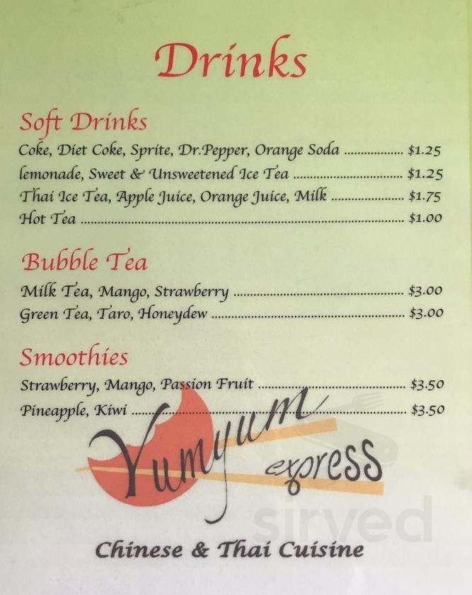 Yum Yum Express menu in Lincoln Park, Michigan, USA