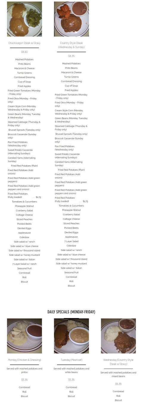 Amber Restaurant menu in Knoxville, Tennessee, USA