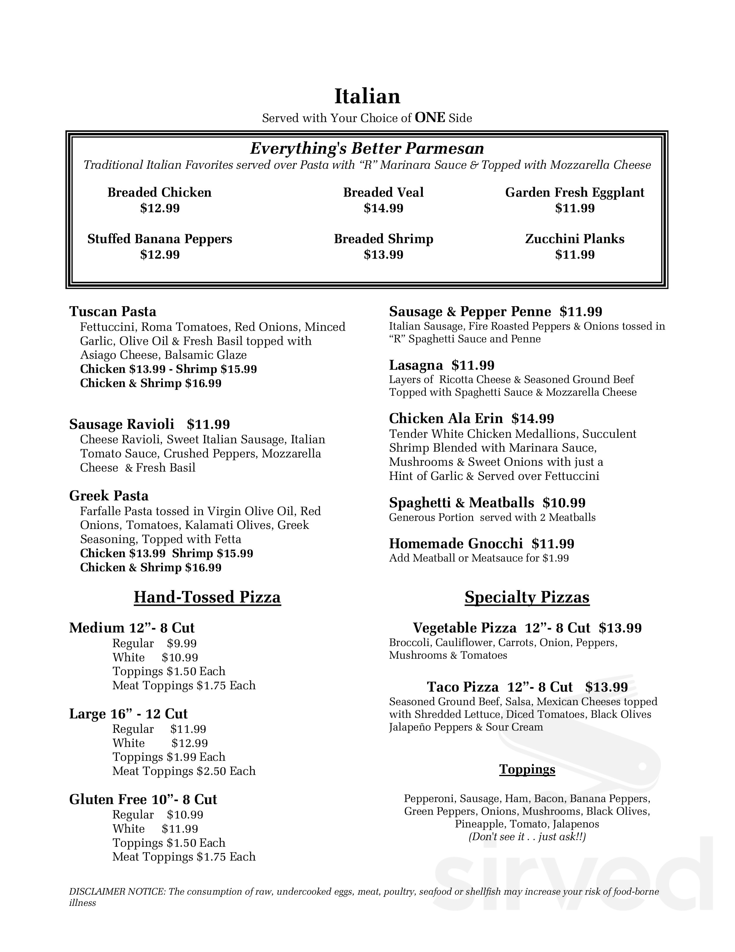 R-Place Event Venue, Restaurant, Catering & Bakery menu in Elizabeth ...