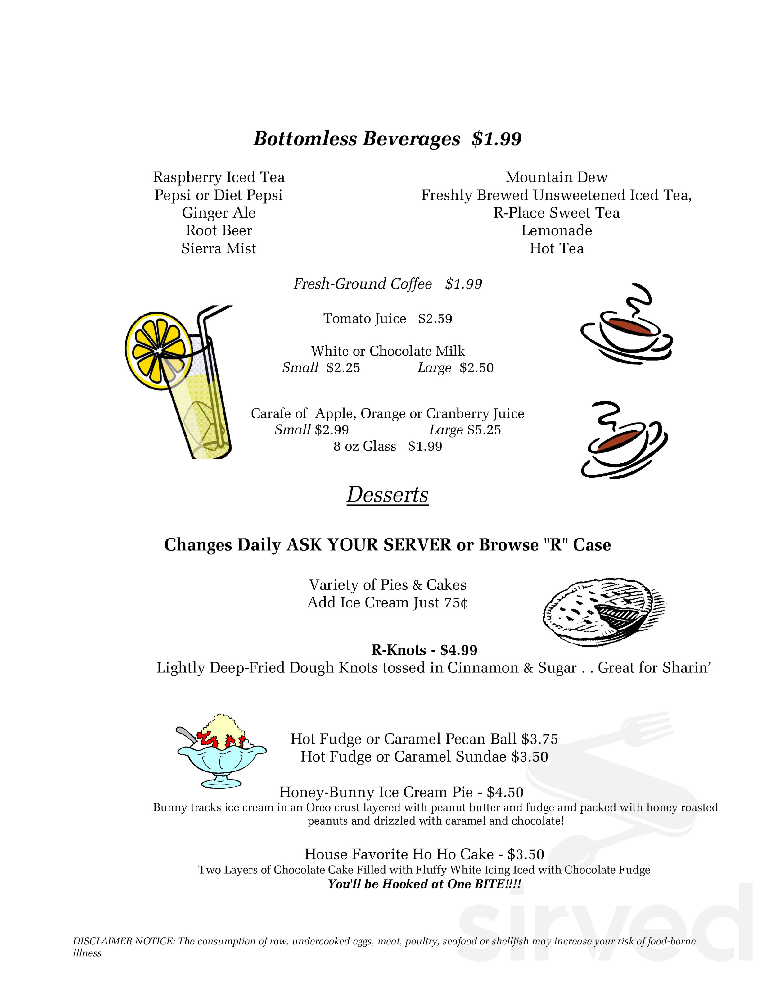 R-Place Event Venue, Restaurant, Catering & Bakery menu in Elizabeth ...