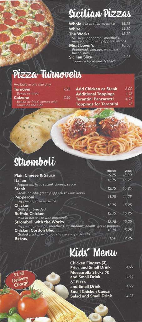 Tuscan Pizza menu in Sicklerville, New Jersey, USA