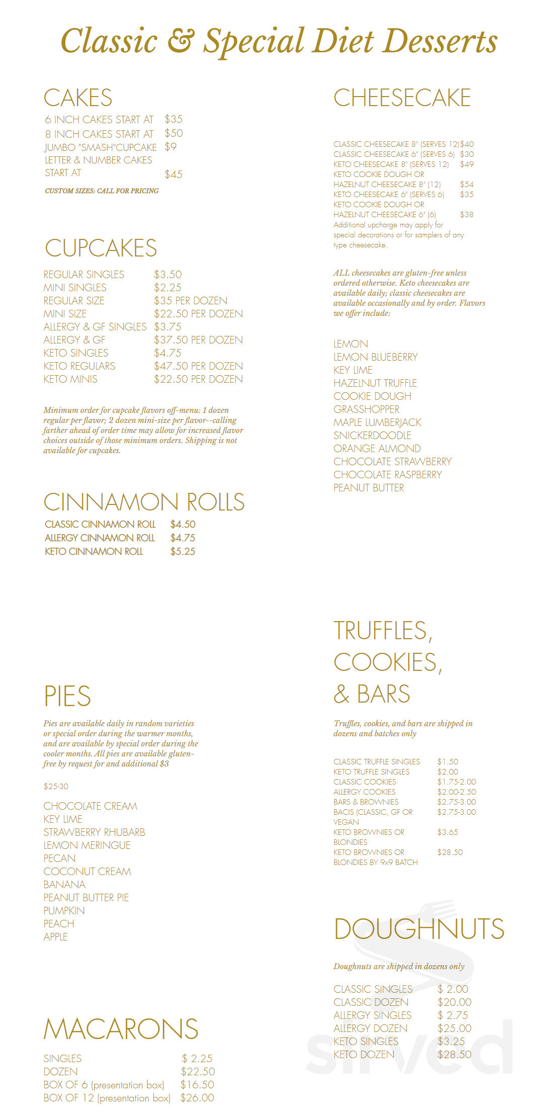 Sweet Katie Bee's Bakery Café menu in O'Fallon, Illinois, USA