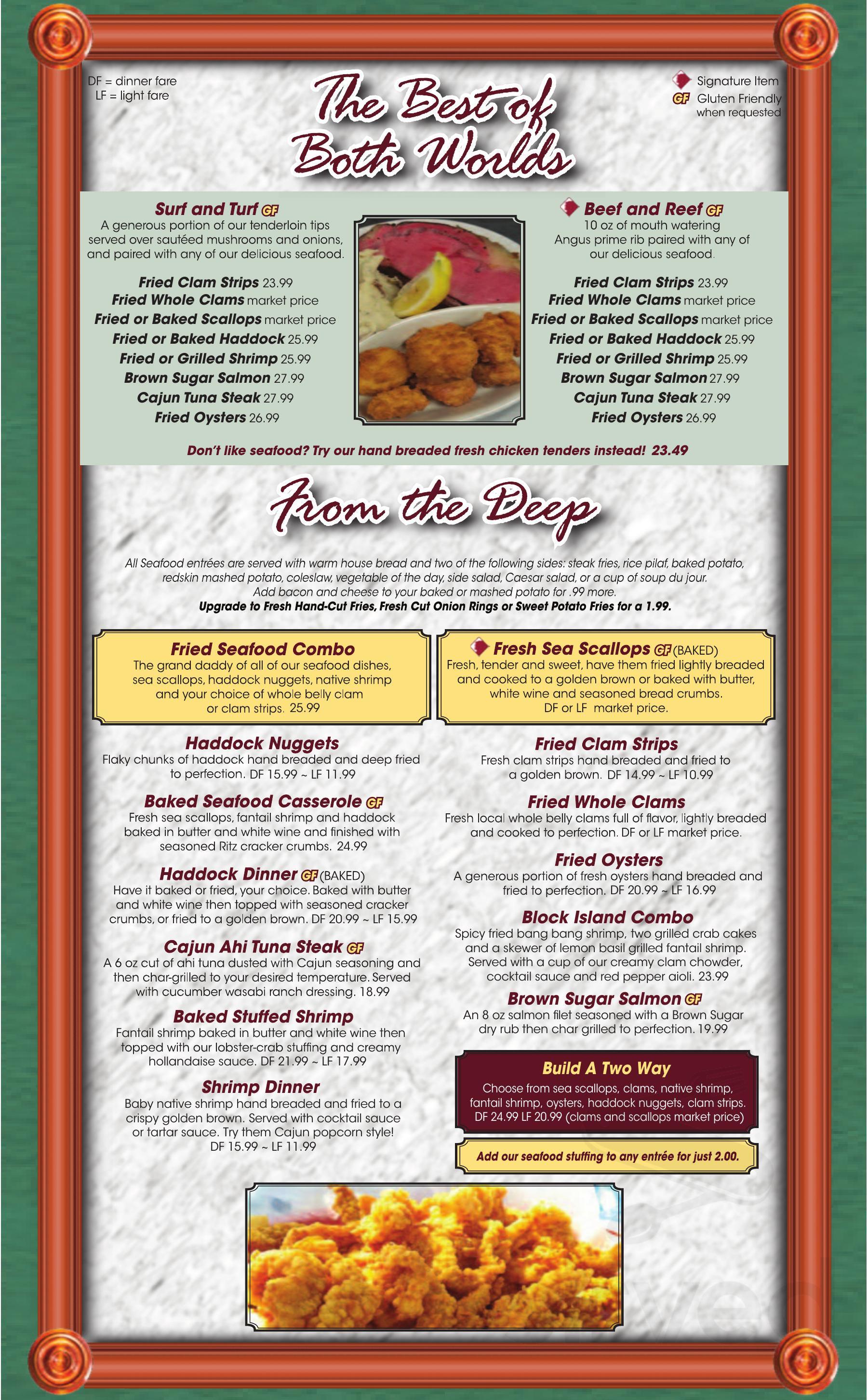 Granite Steak & Grill and Retail Market menu in Rochester, New ...