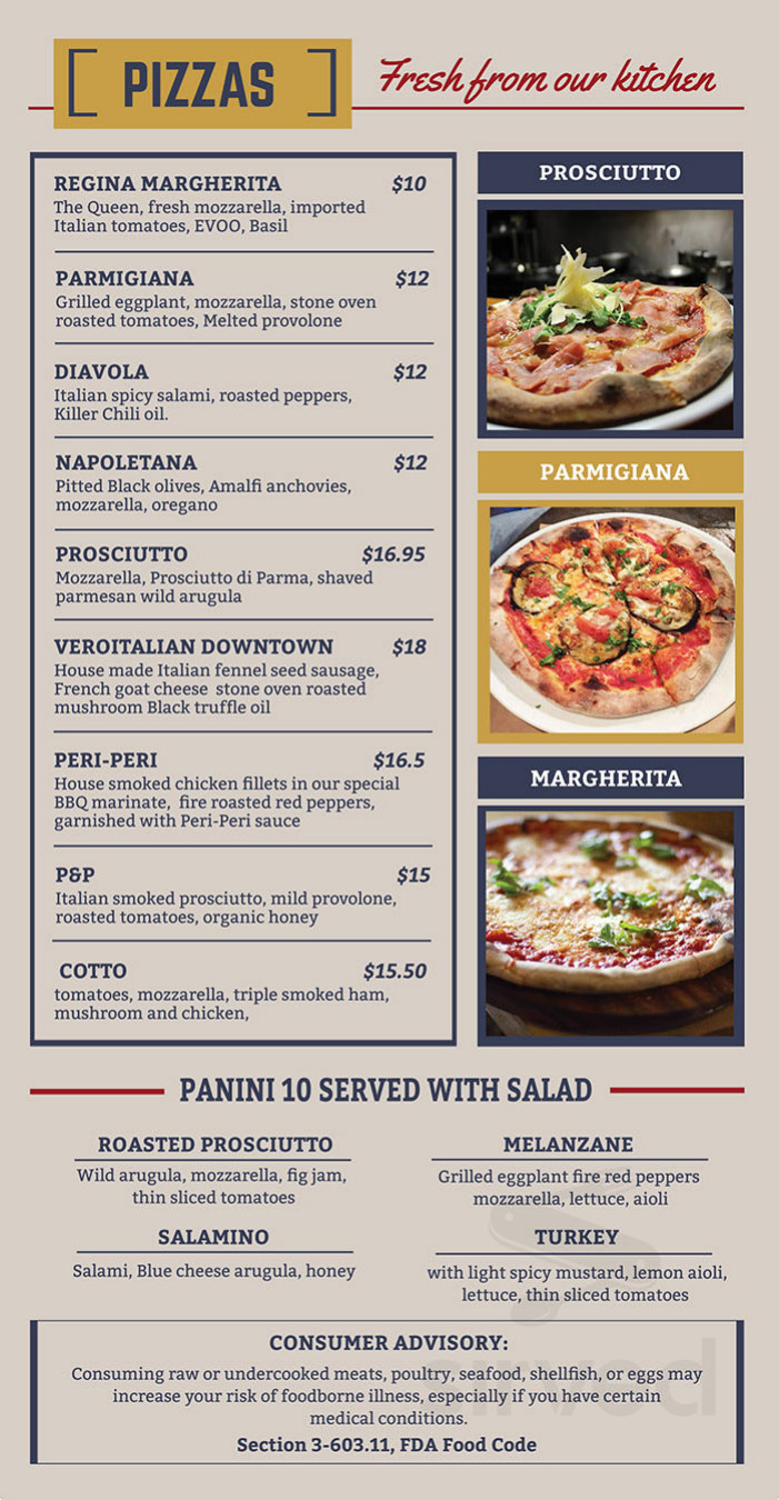 Vero Italian menus in Miami, Florida, United States