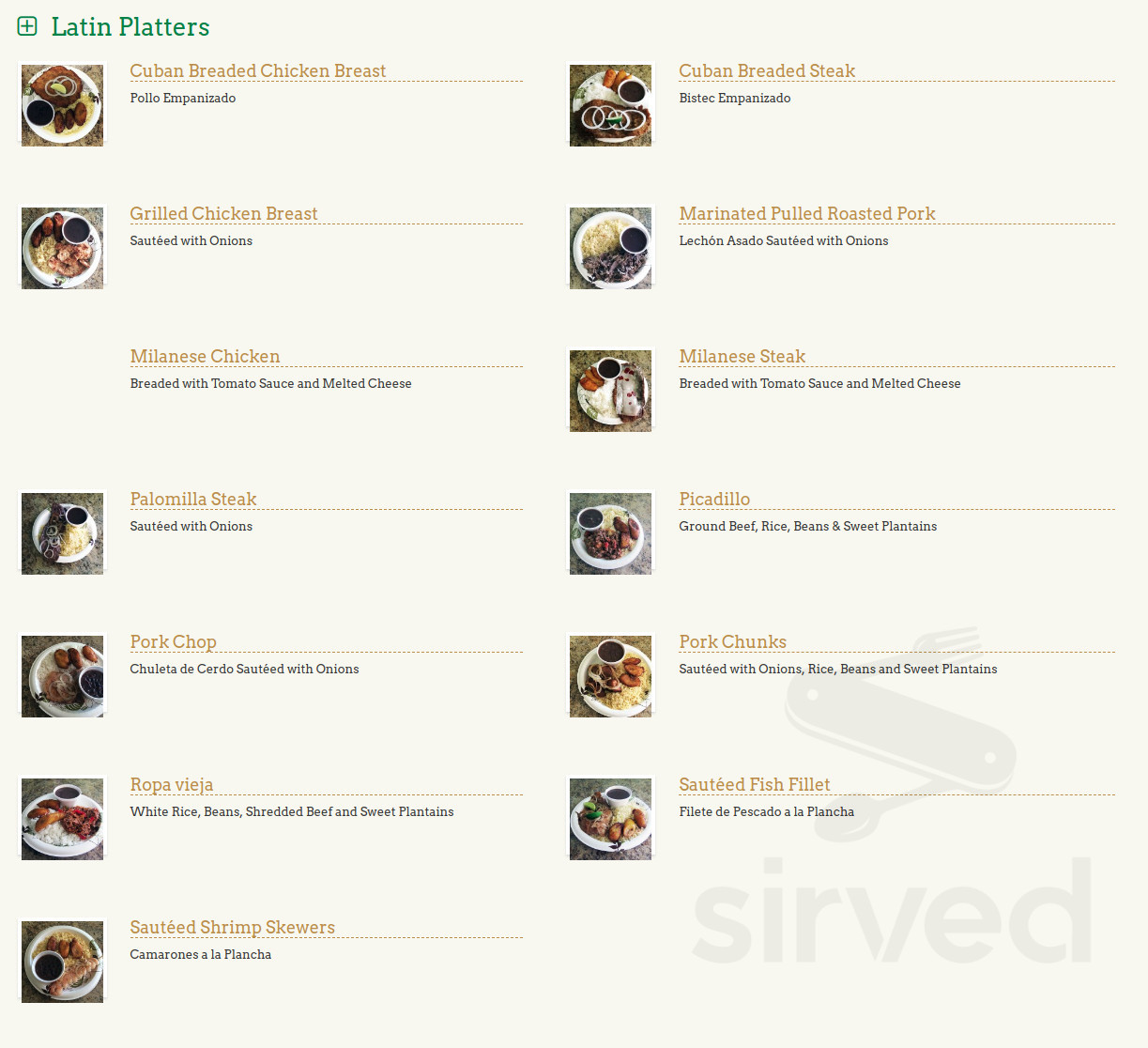 Menu - Fort Pierce FL's Mervis' Cafe | Sirved