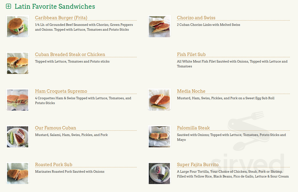 Mervis' Cafe menu in Fort Pierce, Florida, USA