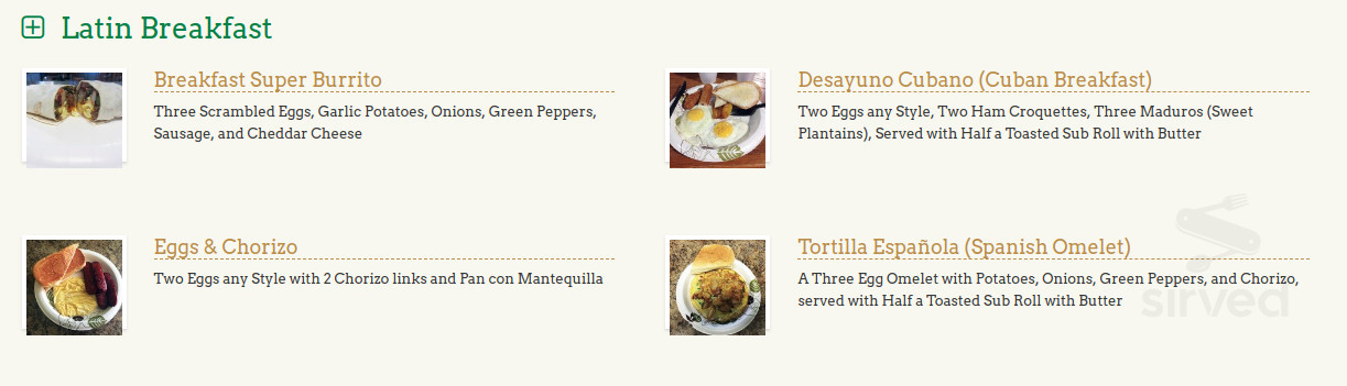 Mervis' Cafe menu in Fort Pierce, Florida, USA