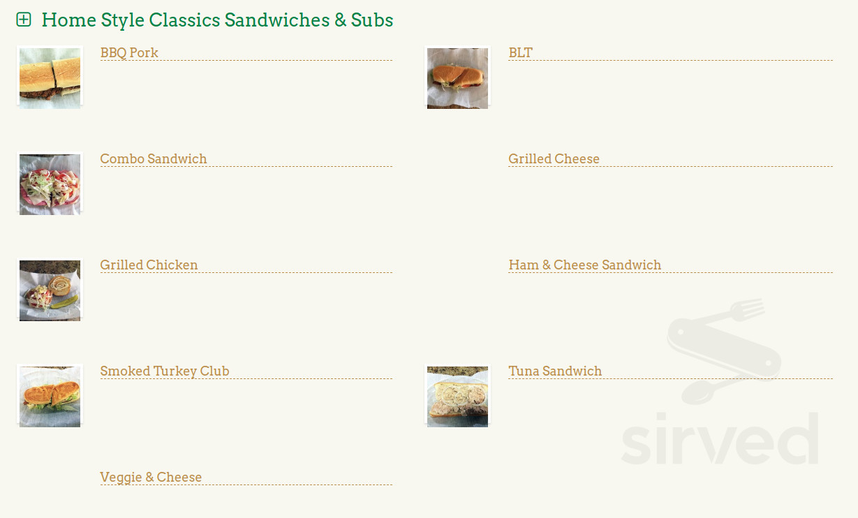 Mervis' Cafe menu in Fort Pierce, Florida, USA