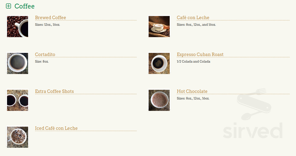 Menu for Mervis' Cafe in Fort Pierce, FL | Sirved