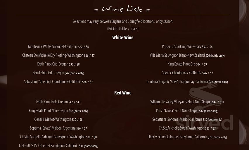 Menu for Ta Ra Rin Thai Cuisine-Coburg Road in Eugene, OR | Sirved