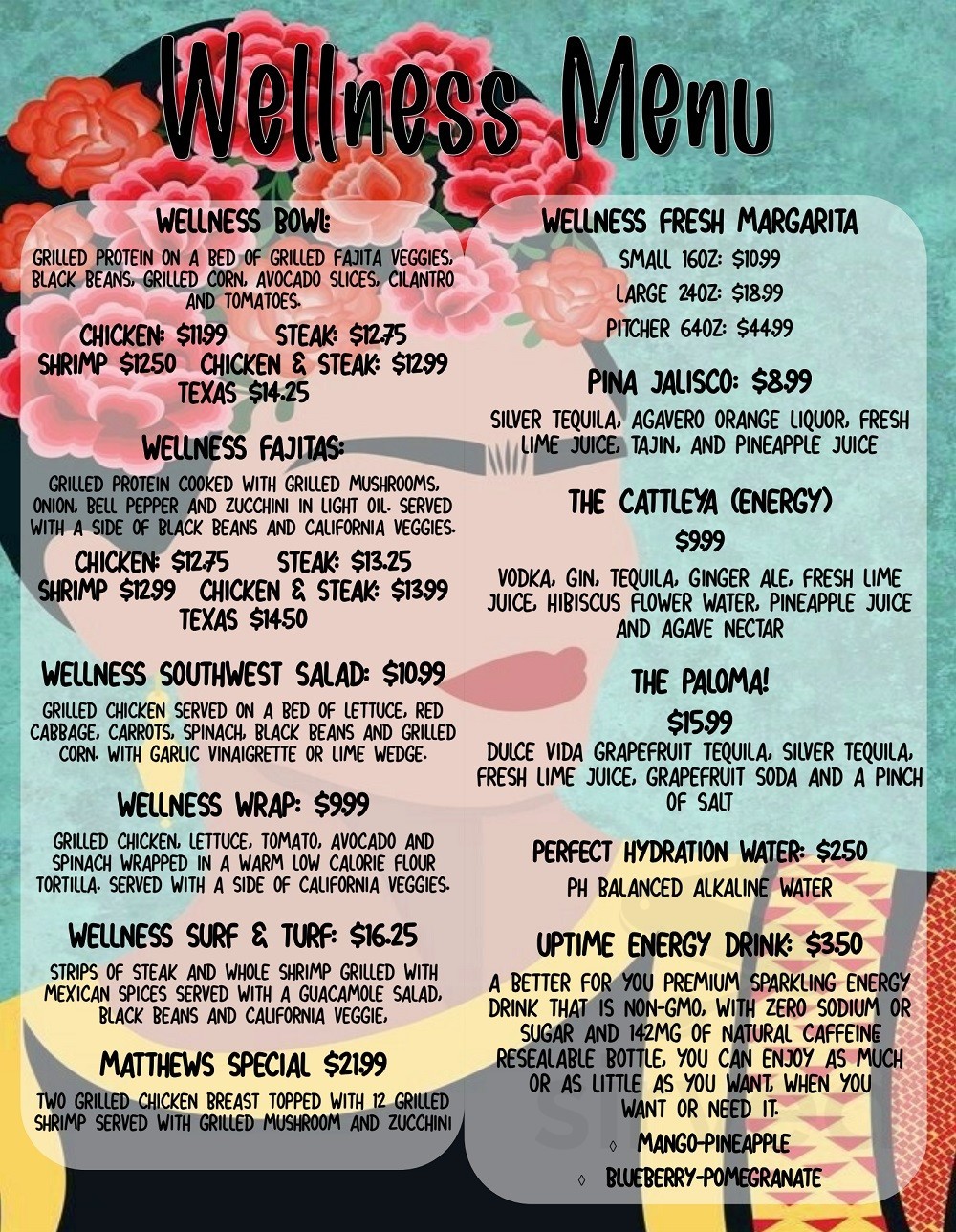 Palomas Mex Grill menu in Zebulon, Georgia, USA