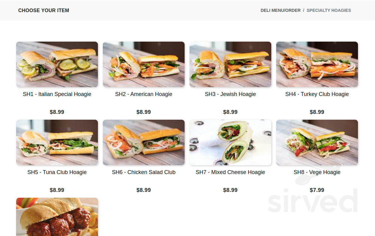 Old Nelson Food Co menu in Philadelphia, Pennsylvania, USA