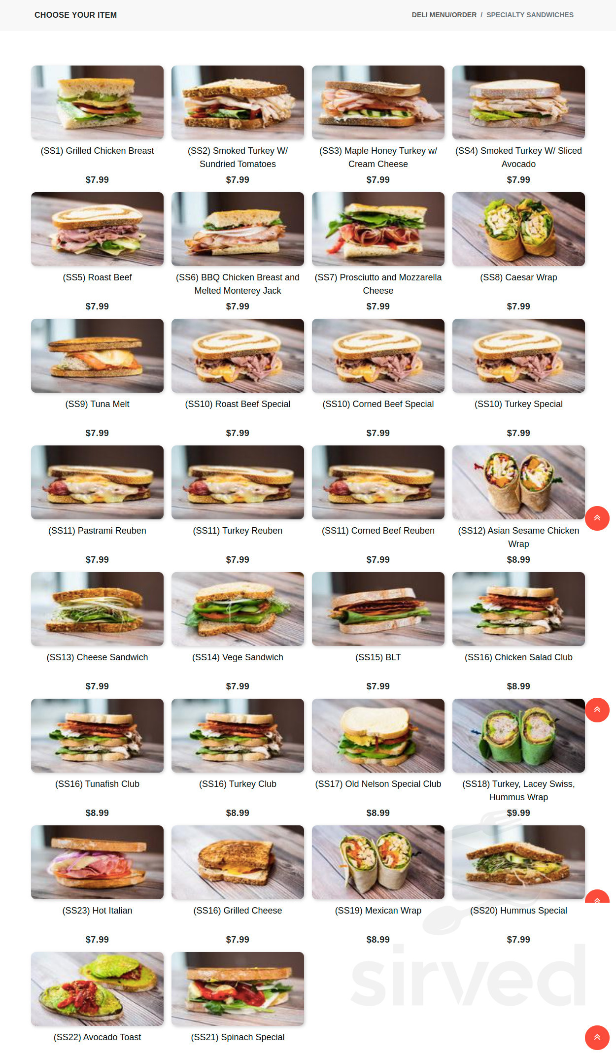 Old Nelson Food Co menu in Philadelphia, Pennsylvania, USA