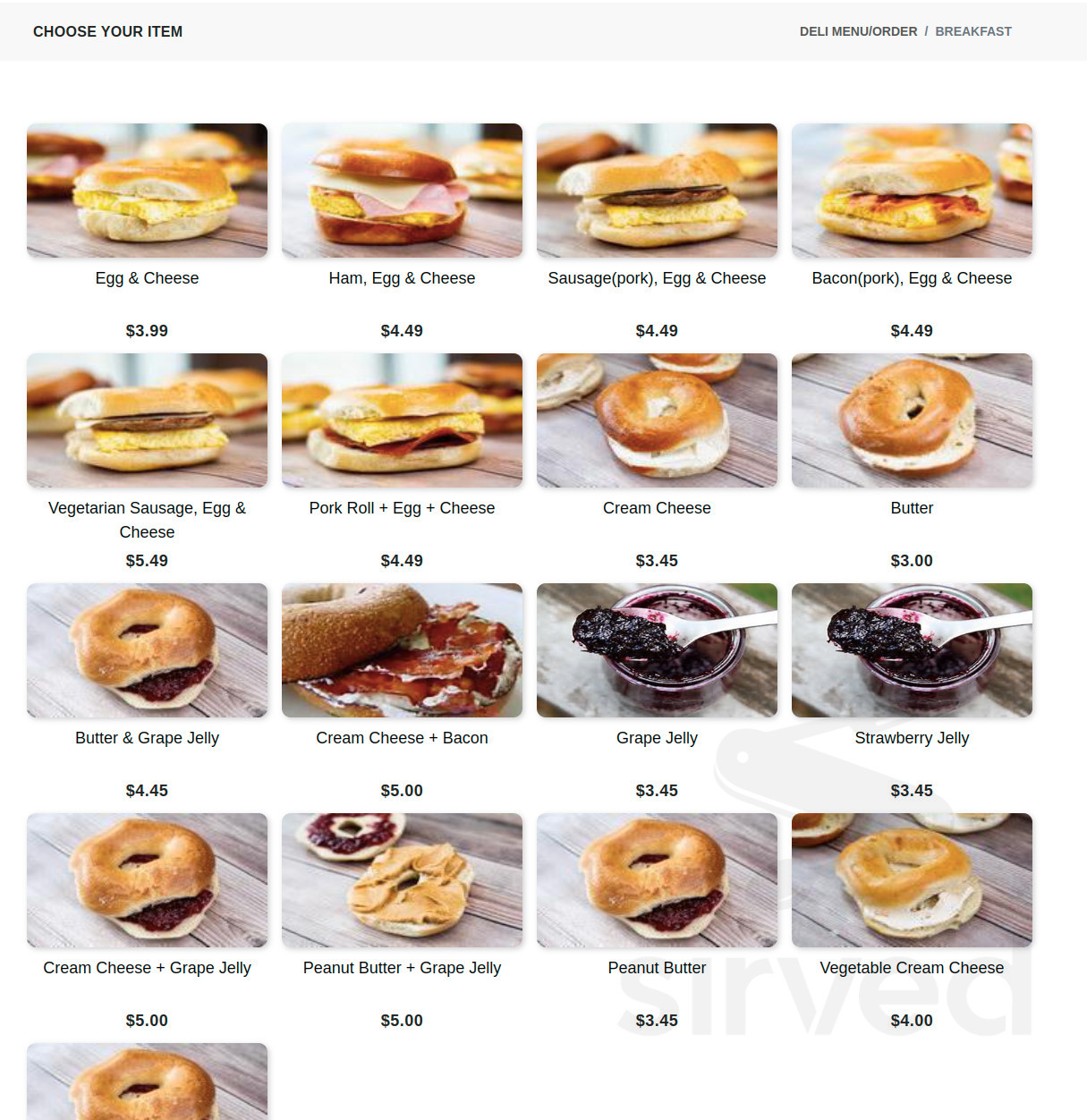 Old Nelson Food Co menu in Philadelphia, Pennsylvania, USA