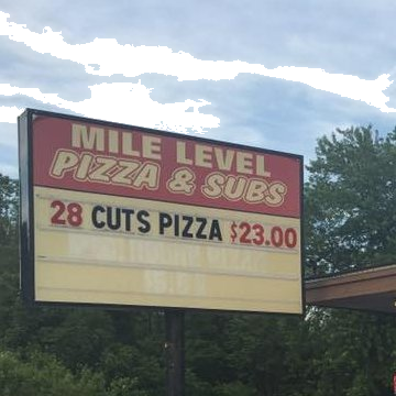 Menu for Mile Level Pizza & Sub Shop in Bedford, PA | Sirved