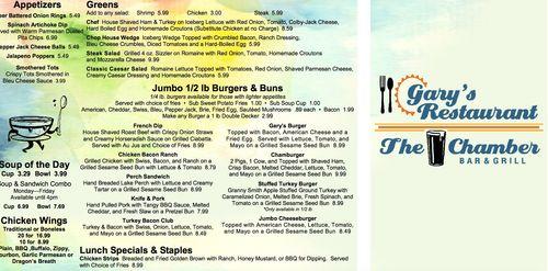 Gary's Restaurant menu in Whitehall, Michigan, USA
