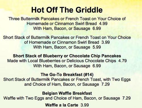 Gary's Restaurant menu in Whitehall, Michigan, USA