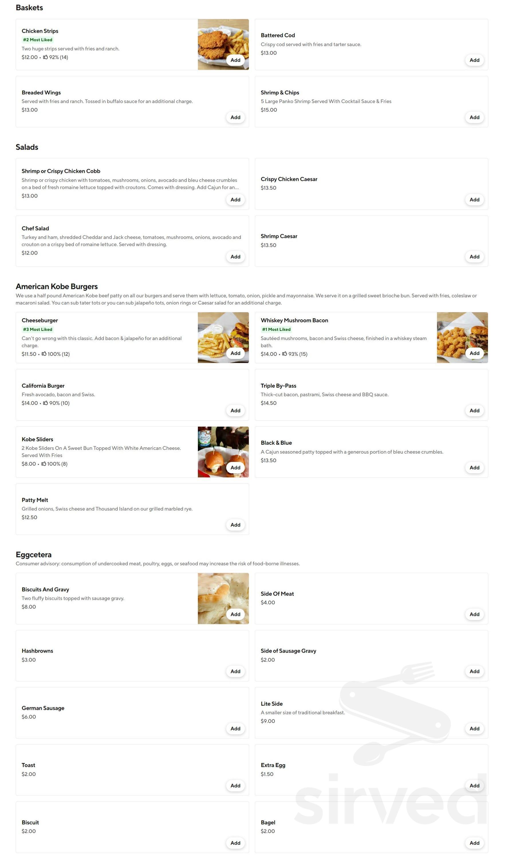 The By-Pass Bar & Grill menus in Dayton, Oregon, United States