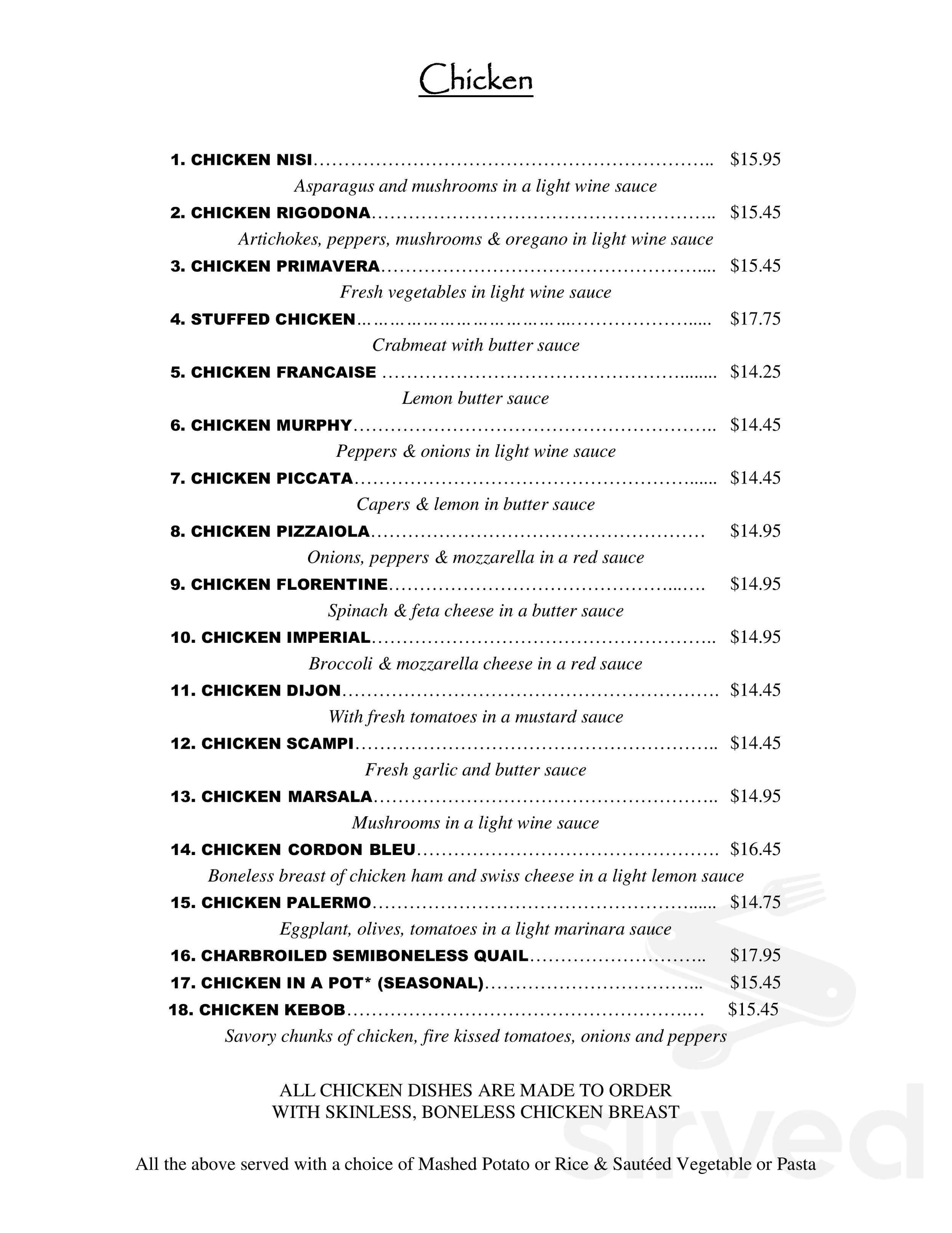 NISI menu in New York, New York, USA