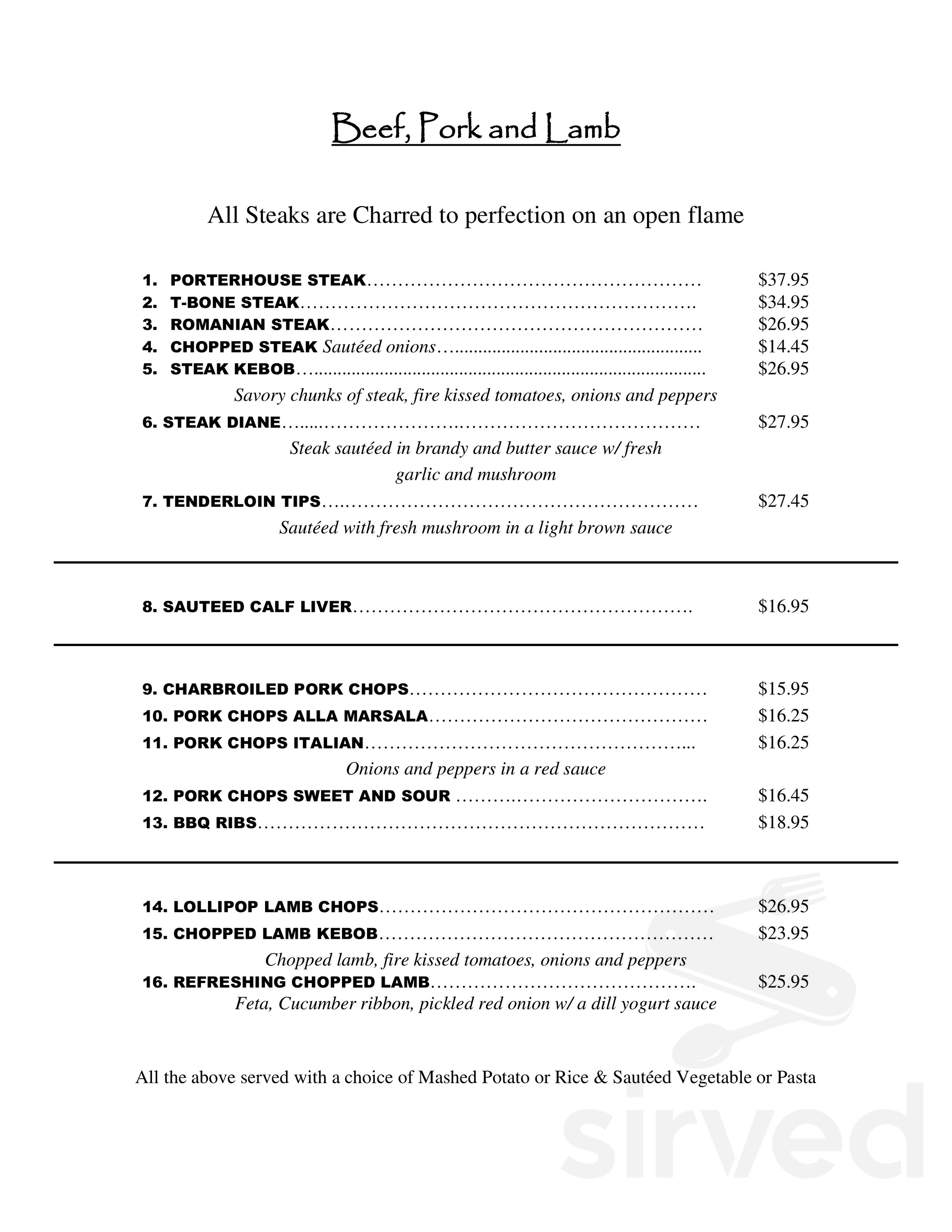 NISI menu in New York, New York, USA