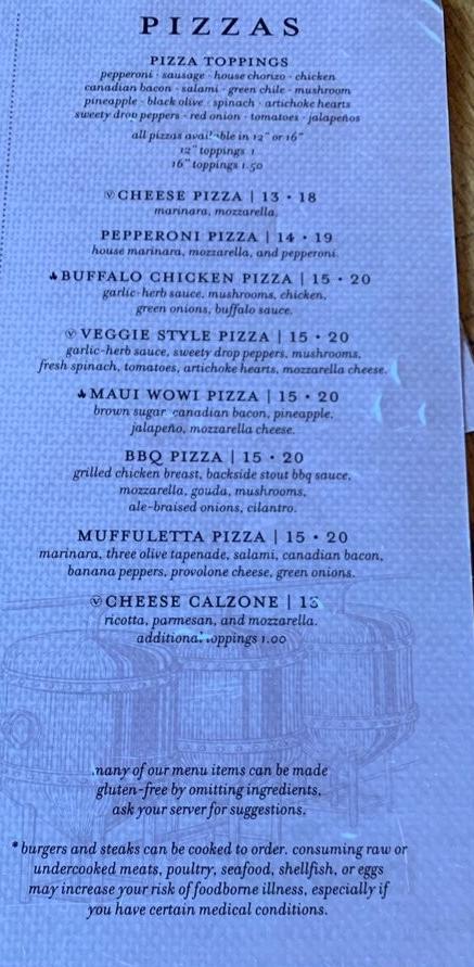 Menu - Durango CO's Steamworks Brewing Company | Sirved