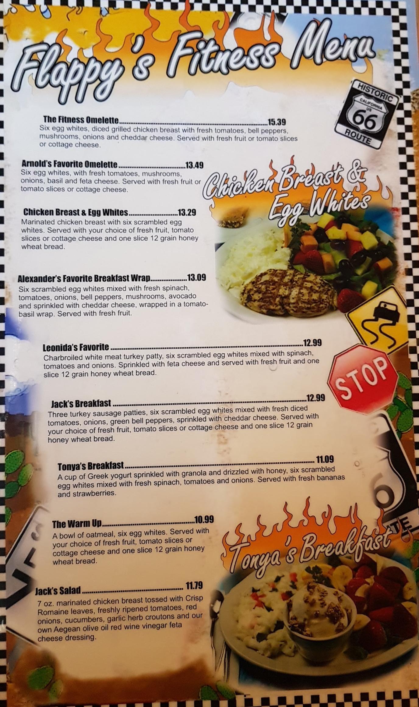 Flappy Jack's Pancake House menu in Orange, California, USA