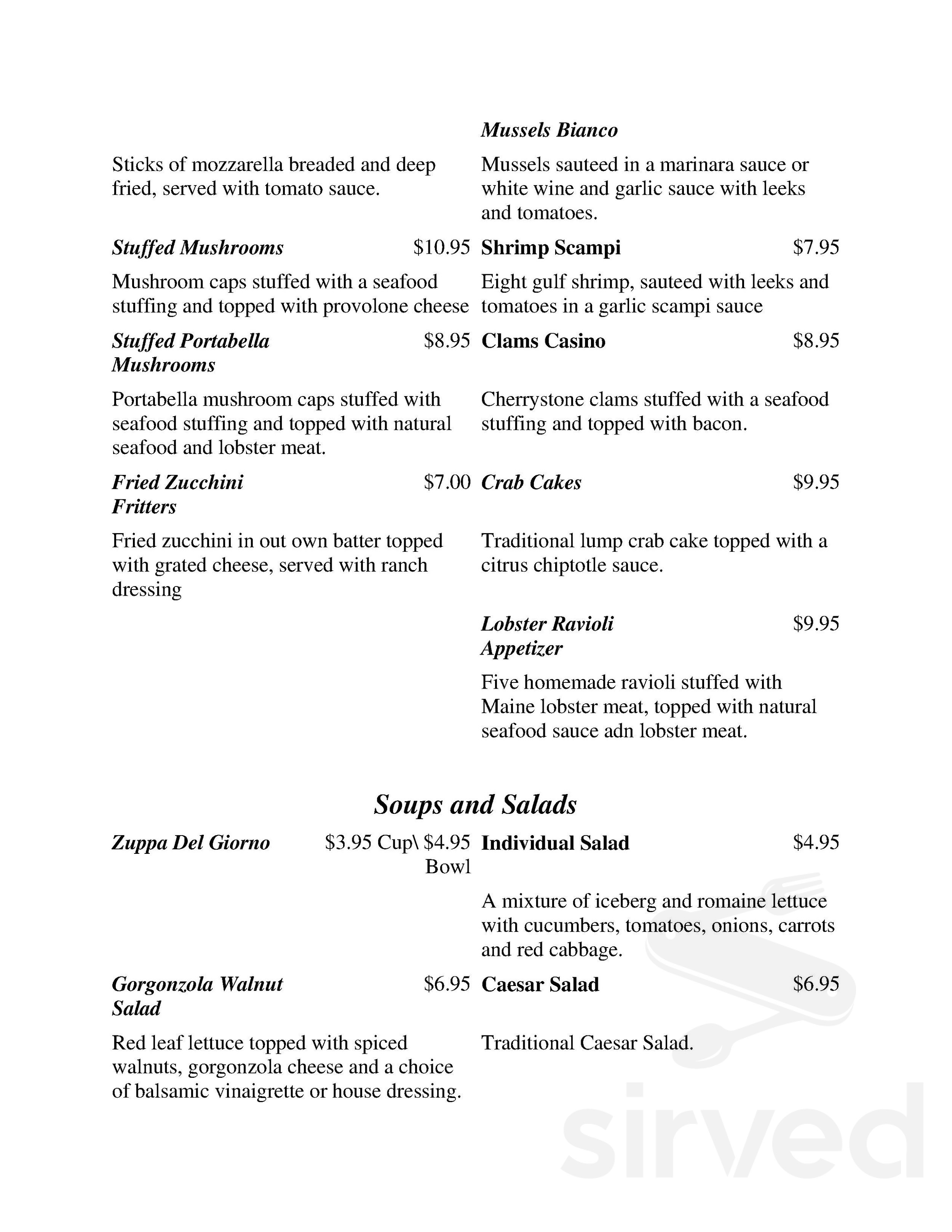 Dino's Restaurant menu in Worcester, Massachusetts, USA