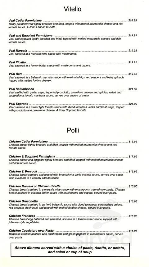 Dino's Restaurant menu in Worcester, Massachusetts, USA