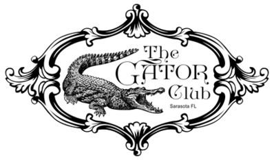 The Gator Club menu in Sarasota, Florida, USA
