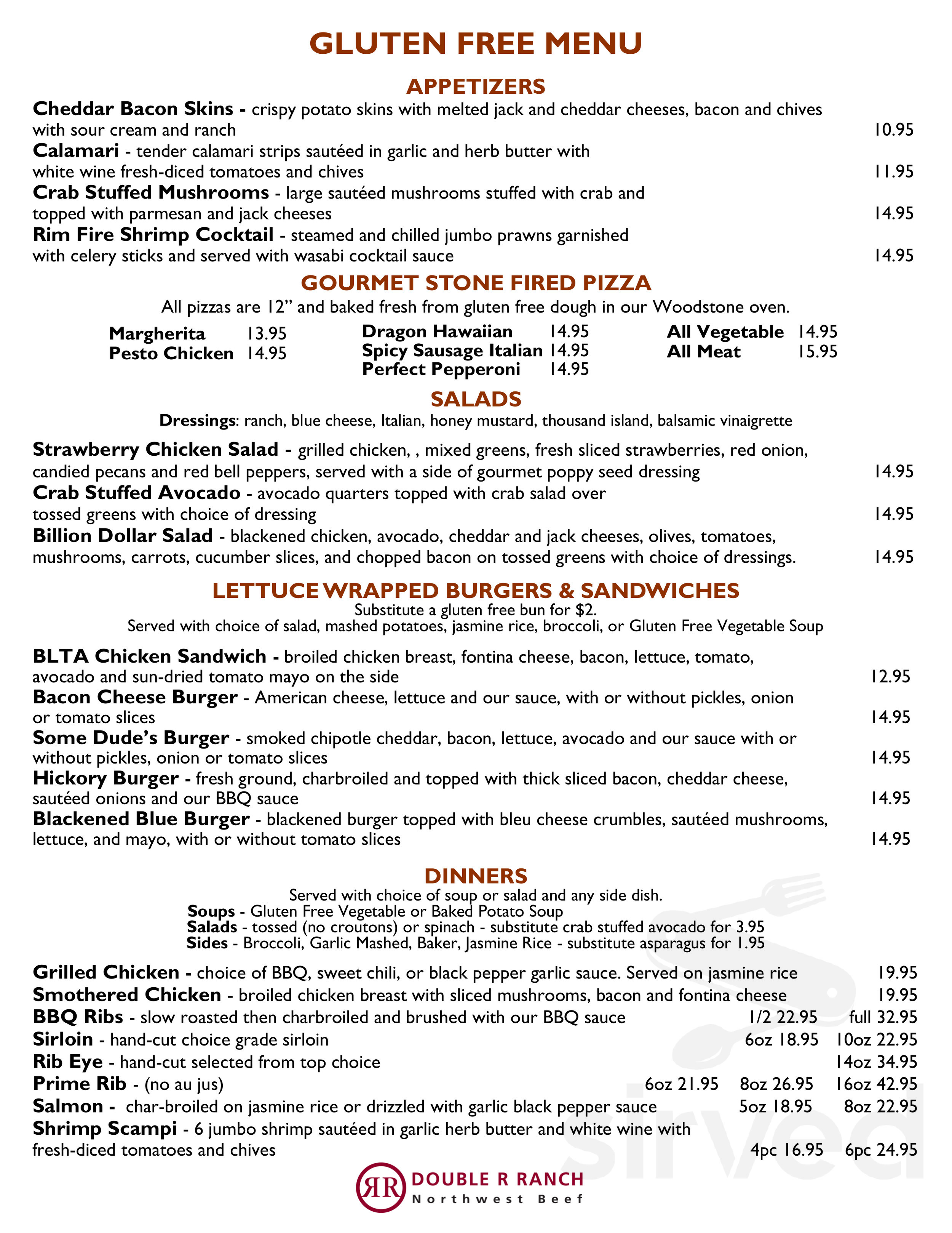 Jakers Bar and Grill menu in Missoula, Montana, USA