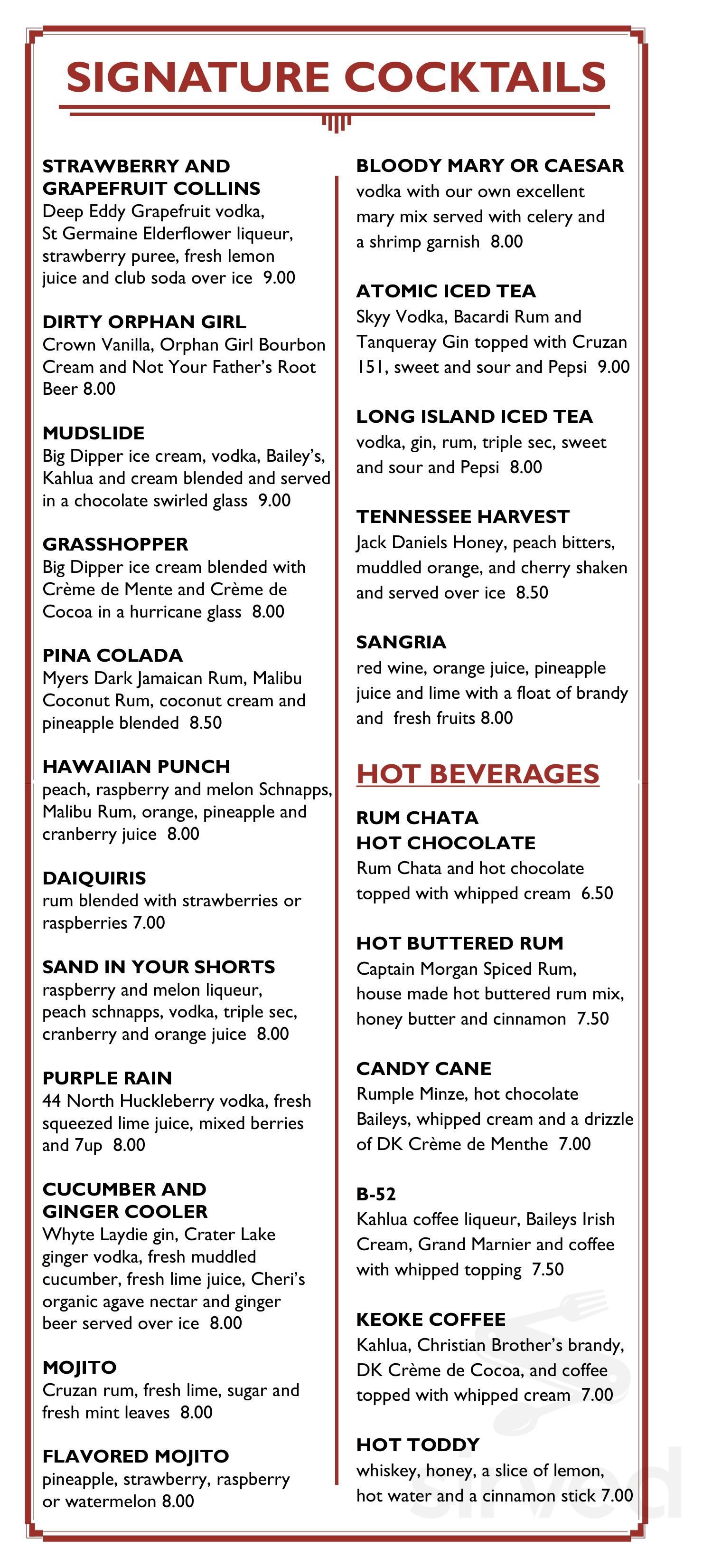 Jakers Bar and Grill menus in Missoula, Montana, United States