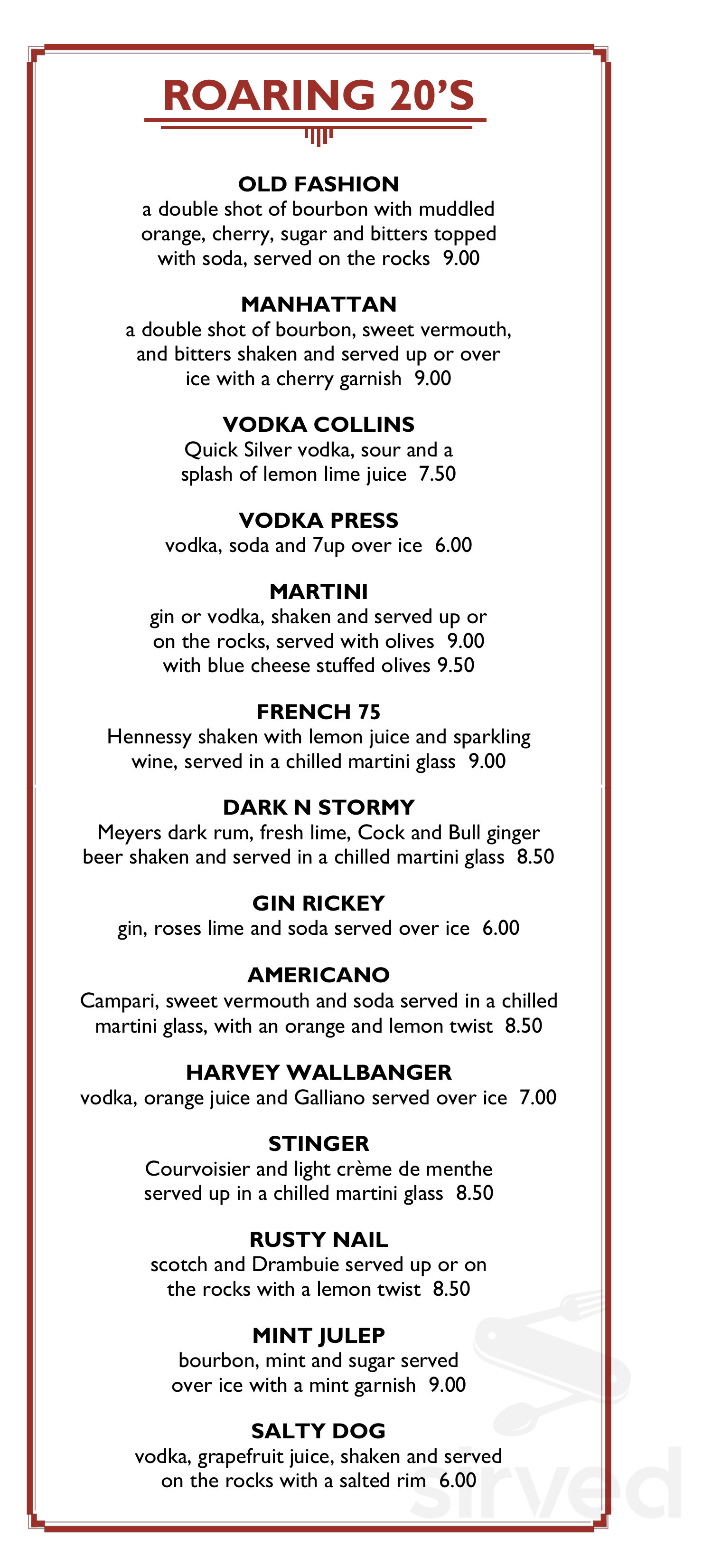 Jakers Bar and Grill menus in Missoula, Montana, United States