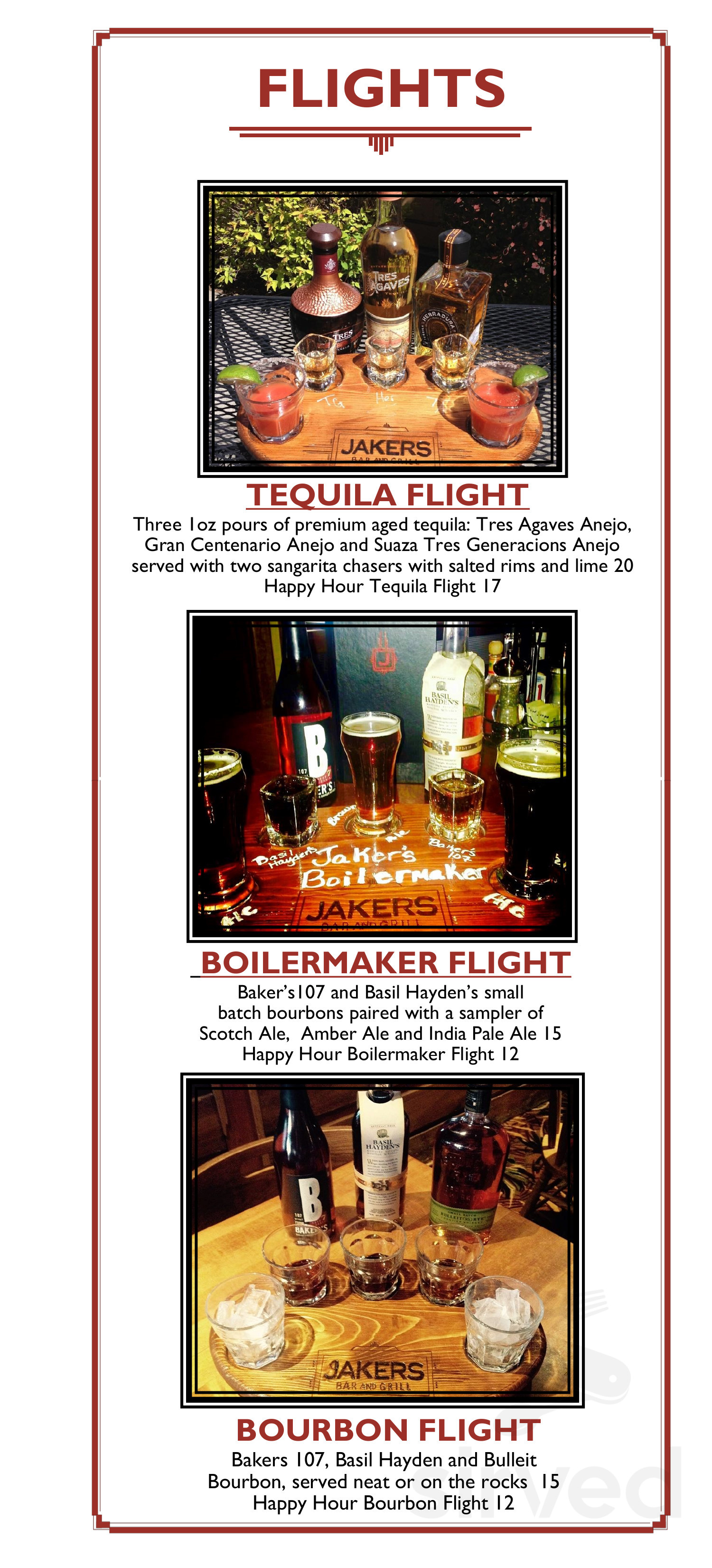 Jakers Bar and Grill menus in Missoula, Montana, United States