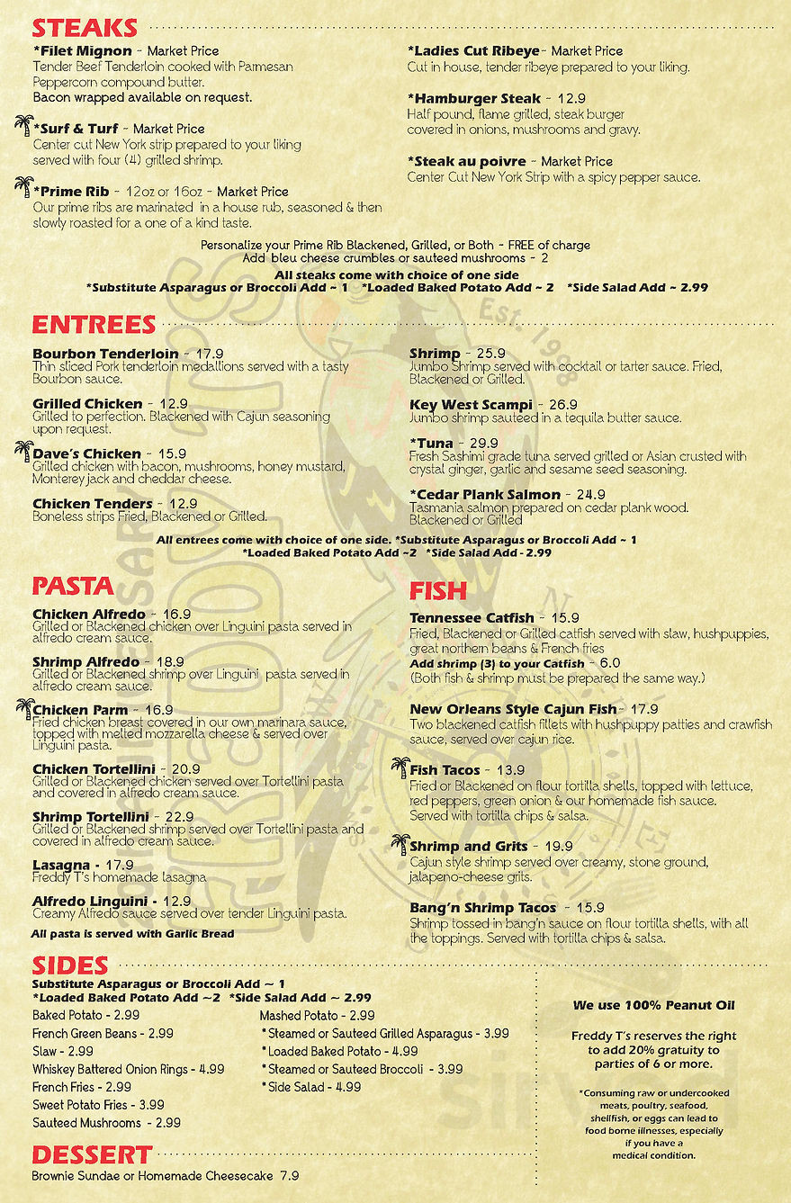 The Beach Club At Pickwick Lake menu in Counce, Tennessee, USA
